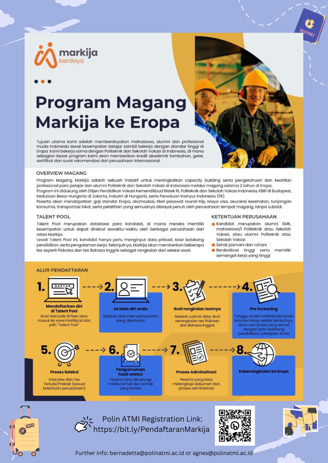 Program Magang Markija ke Eropa – Politeknik Industri ATMI